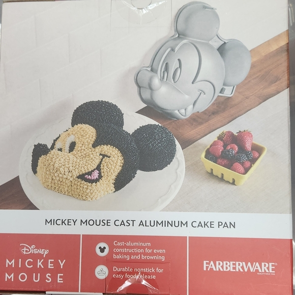 Farberware | Kitchen | Farberware Mickey Mouse Cake Pan Silver And ...
